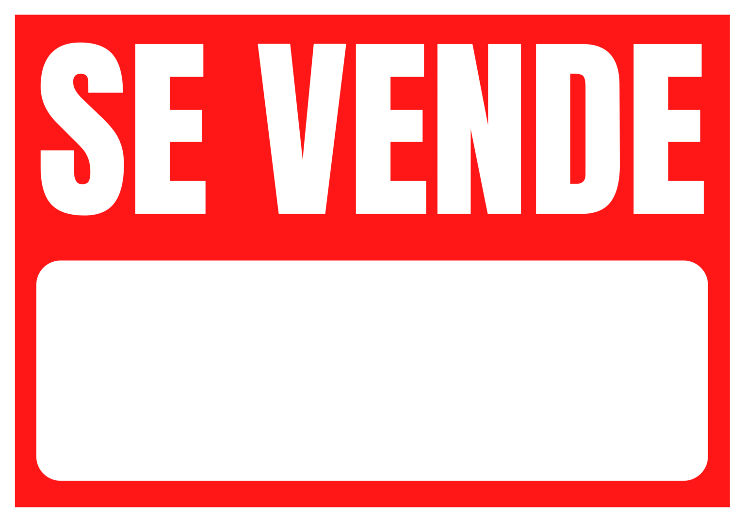 Cartel SE VENDE ️ para imprimir